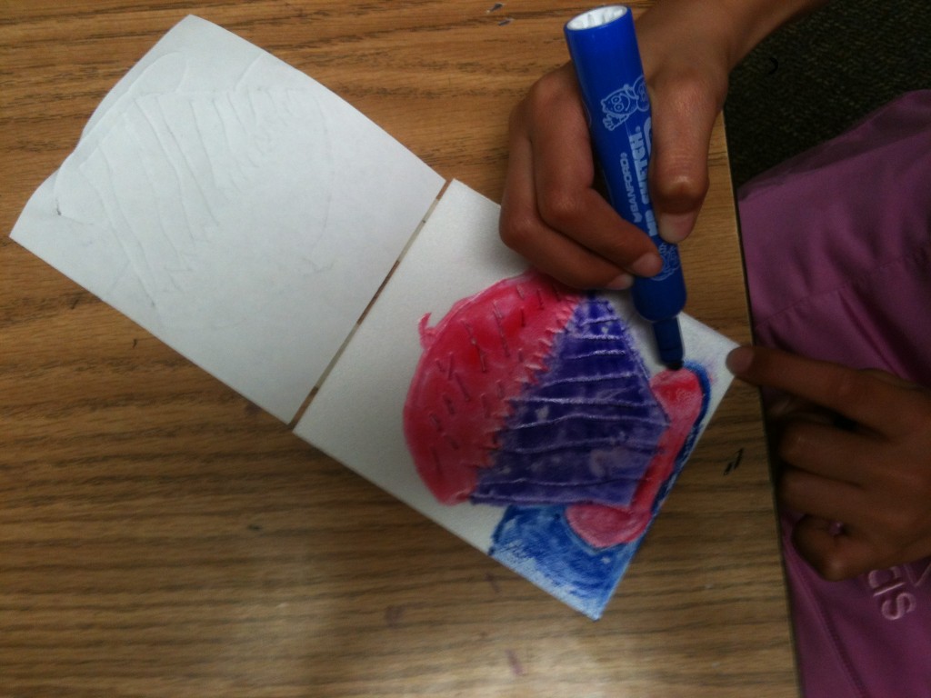 Scratch Foam Printing with Watercolor Markers - K - 6 ArtK – 6 Art